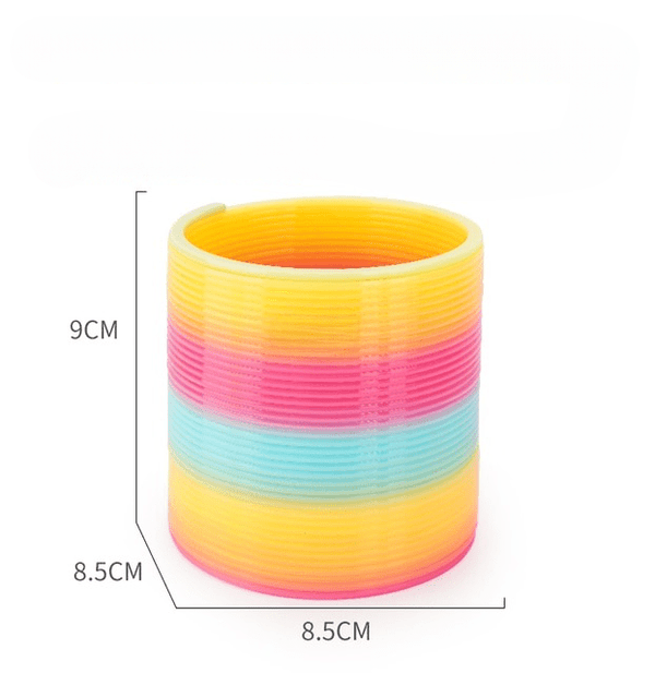 Rainbow Circle Folding Plastic Spring Toy for stress relief – Qeepin