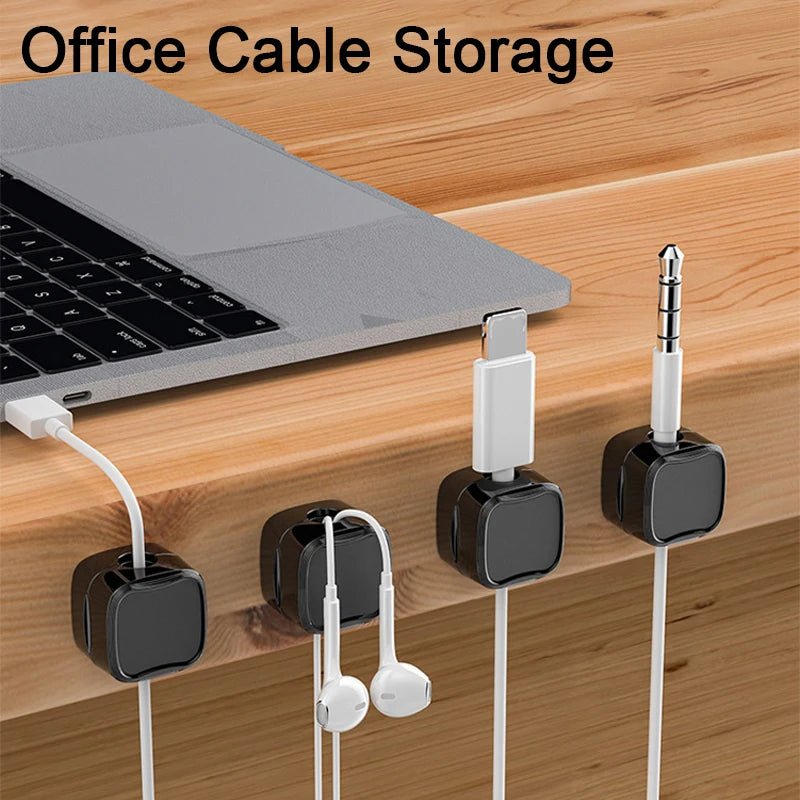Adjustable Magnetic Cable Clip for Under Desk Cable Management - Wire ...