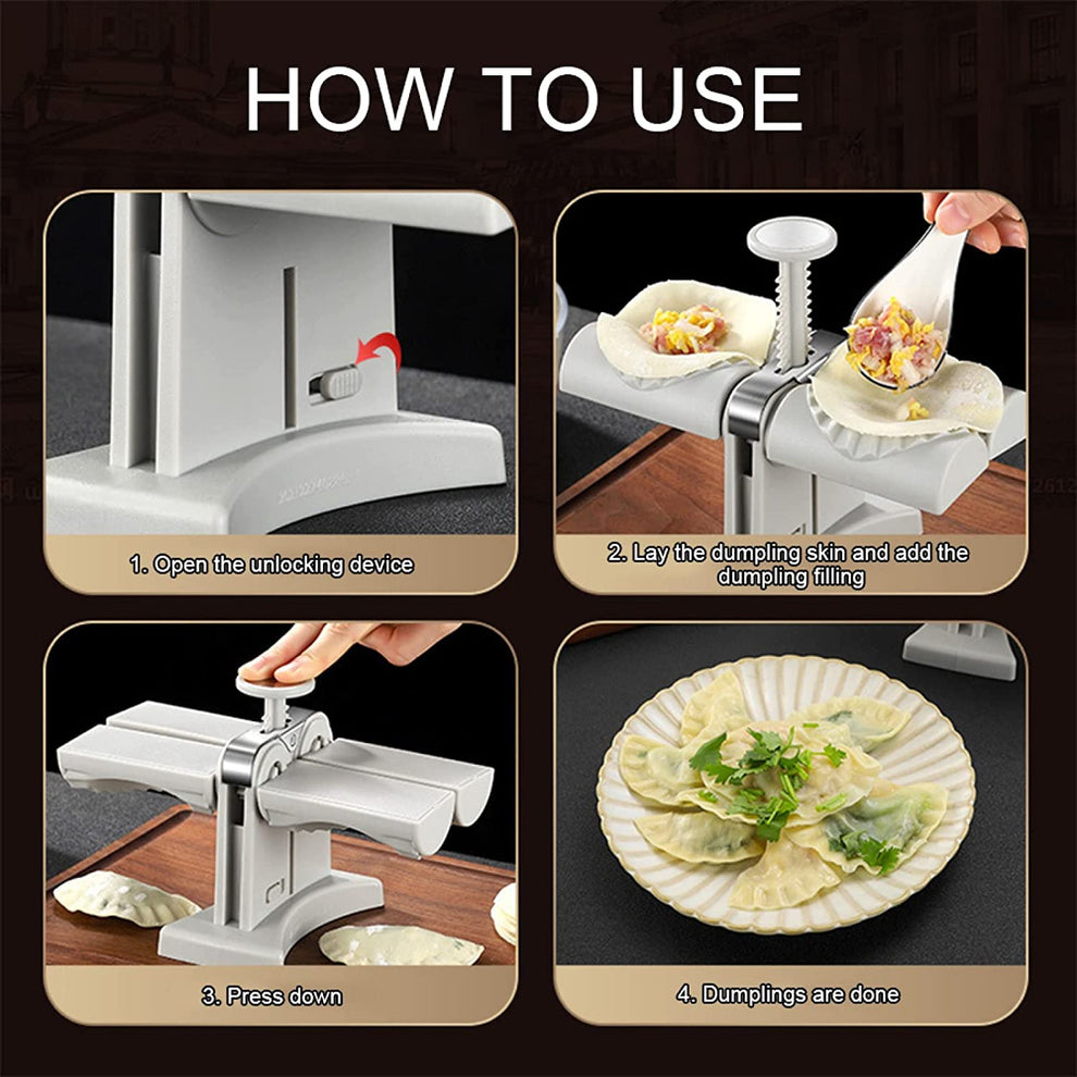 Double Head Dumpling Mold - Fast and Convenient Manual Press Dumpling ...