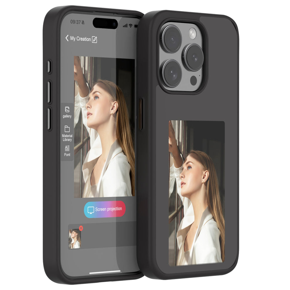 E-Ink Screen Projection Personalised Phone Case – Qeepin