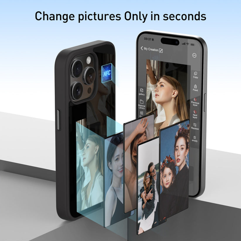 E-Ink Screen Projection Personalised Phone Case – Qeepin