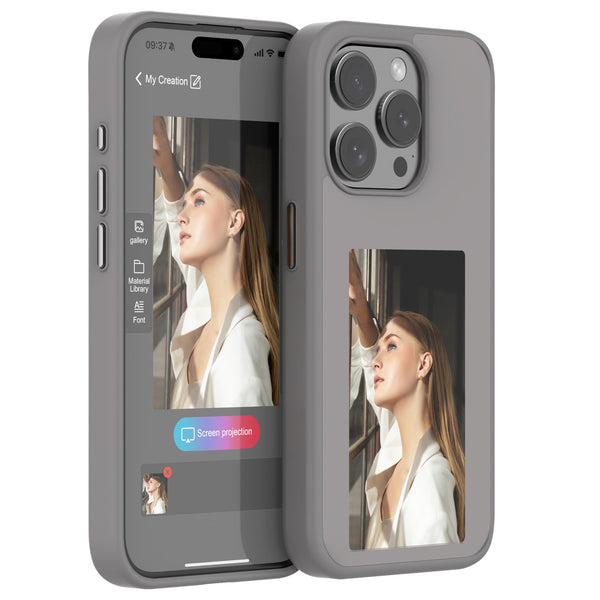 E-Ink Screen Projection Personalised Phone Case – Qeepin