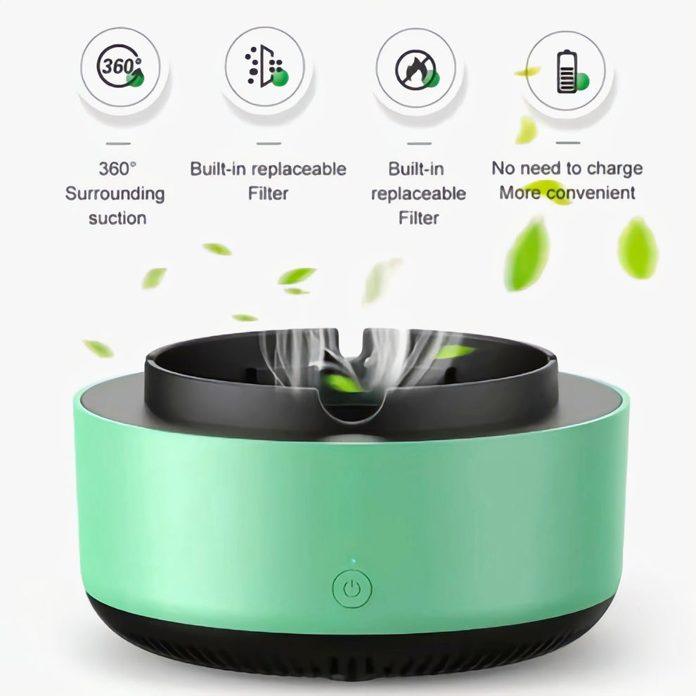 Smoke Removal Air Purification Ashtray Electric Automatic Smoke ...